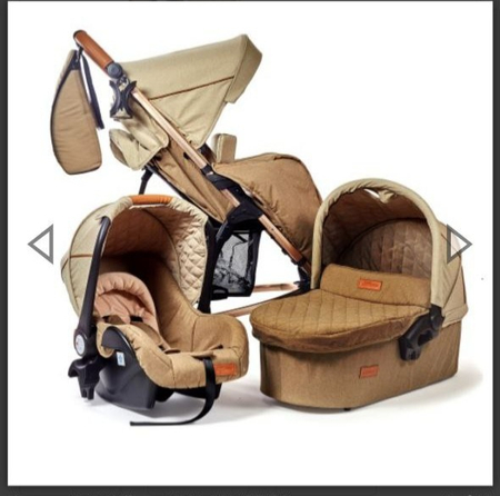 Коляска  для ребёнка 3в1 Skillmax K001-E50 (BEIGE)