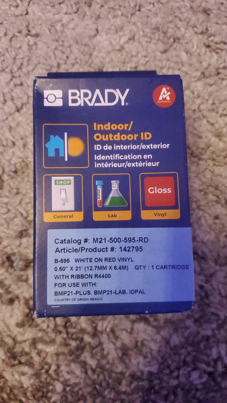 Картридж для brady лента vell vl d 43610 6 мм х 7 м черный