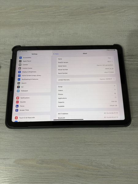 Ipad Air 5 M1 256gb wifi 2022 sotiladi