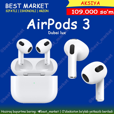 AirPods 3 Dubai – simsiz quloqchin