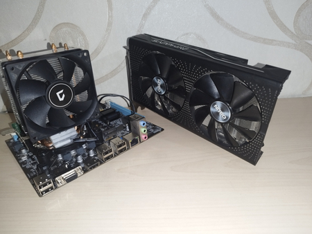 КОМПЛЕКТ! H61m + i5-2400 + 8gb ddr3 1600ghz + rx 470 4gb  + Башня