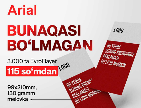 Flayer Arzon va tez