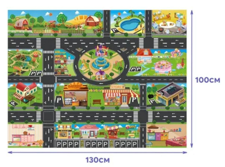 Детский игровой коврик развивающий игровой.