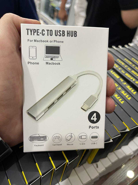 USB хаб концентратор Type-C, разветвитель на 4 порта