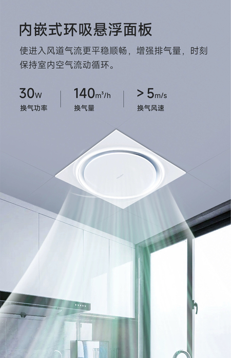 Yeelight Вытяжка для кухни и туалетов, потолочная.