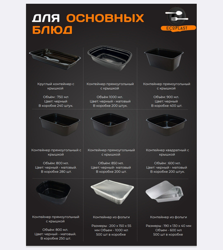 одноразовая посуда, донар, салатница, одноразовый контейнер