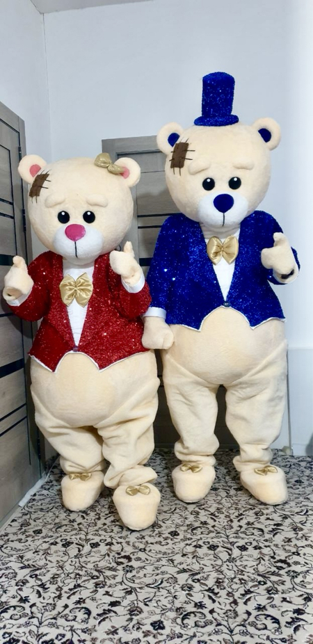 Teddy ayiqlar sotiladi hohlagan turdagi kiyimlar bor
