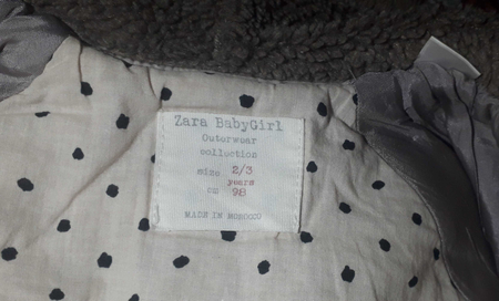 ZARA фирменное  и утеплённoе пальто на девочку 2-3 года+ шапка