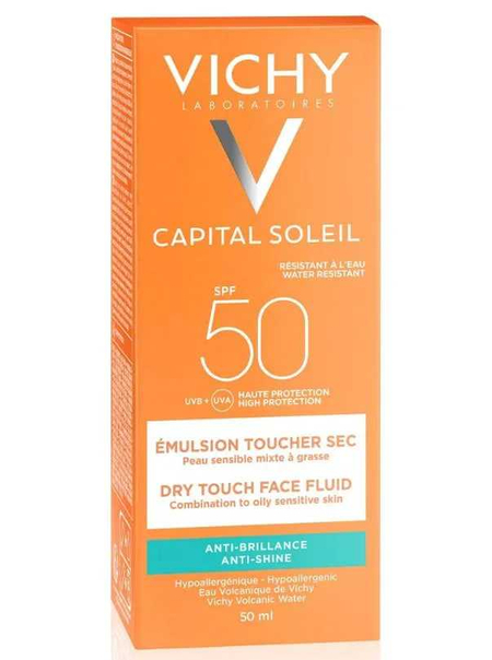 Vichy Capital Ideal Soleil Matlashtiruvchi Emulsiya, Spf 50, 50ML Fran