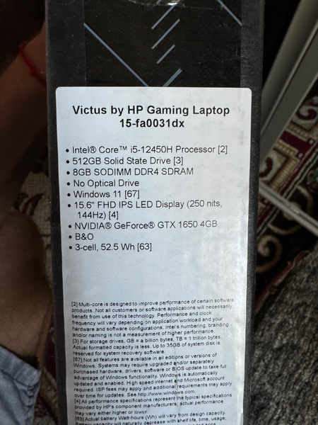 Hp Victus 8/512 Gb