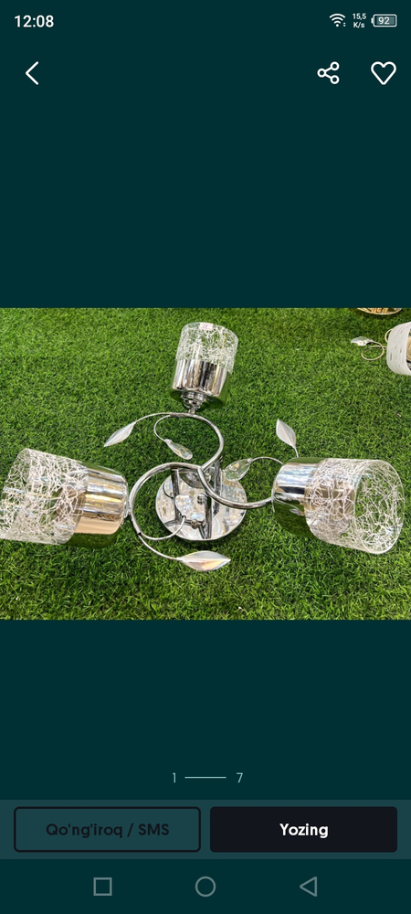 Lustra galagen led patsvetka lampa hi  yech bra svitilni