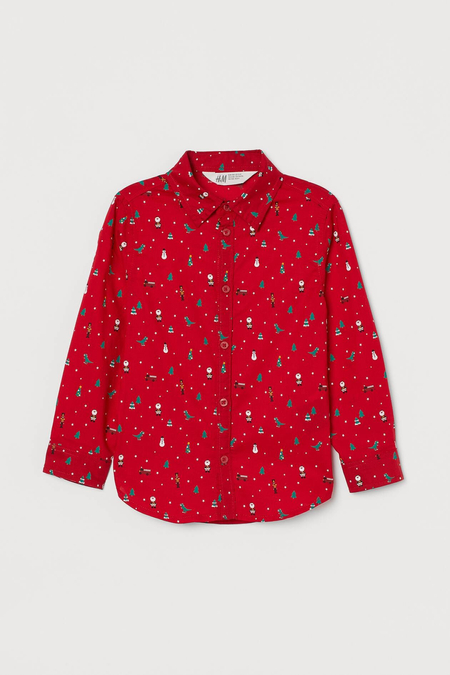 новогодняя рубашка H&M