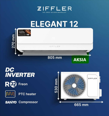 Кондиционер ZIFFLER 12 DC inverter/Акция/ Оптом и в розницу