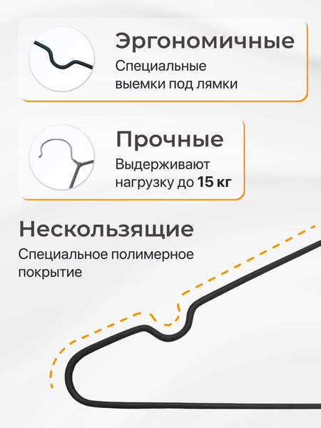 Вешалки-плечики для одежды, металлическая