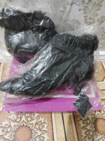 Полусапожки черные натуральная кожа с мехом Италия