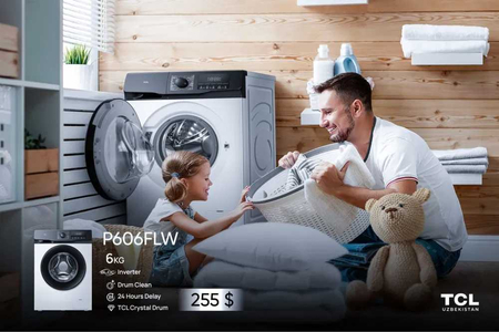 Стиральная машина TCL P606FLW 6кг Universal Доставка по городу