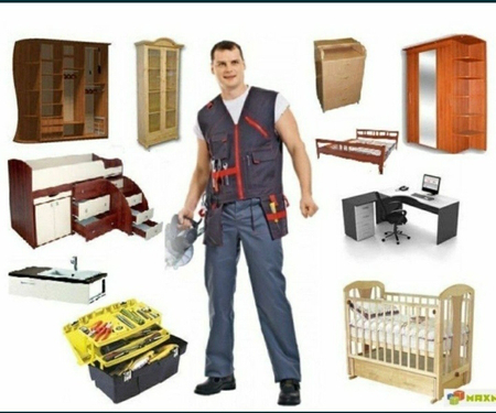 Mebel yig‘amiz o‘rnatamiz yechamiz sochamiz va ta‘mirlaymiz