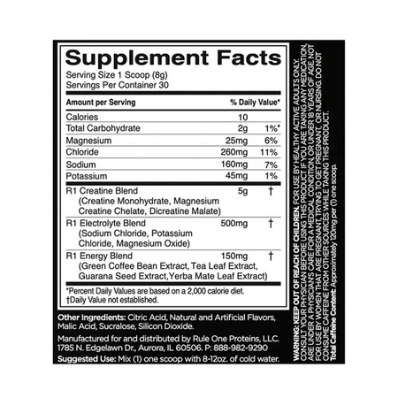 Rule 1 Charged Creatine 270 G