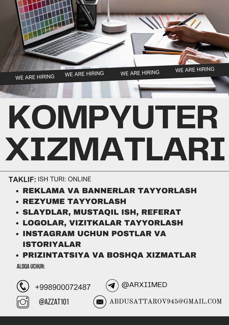 Reklama va Banner xizmatlari, Grafik dizayn