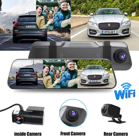 Premier Videoregistrator 3ta kamera Wifi to’liq sensorli ekran