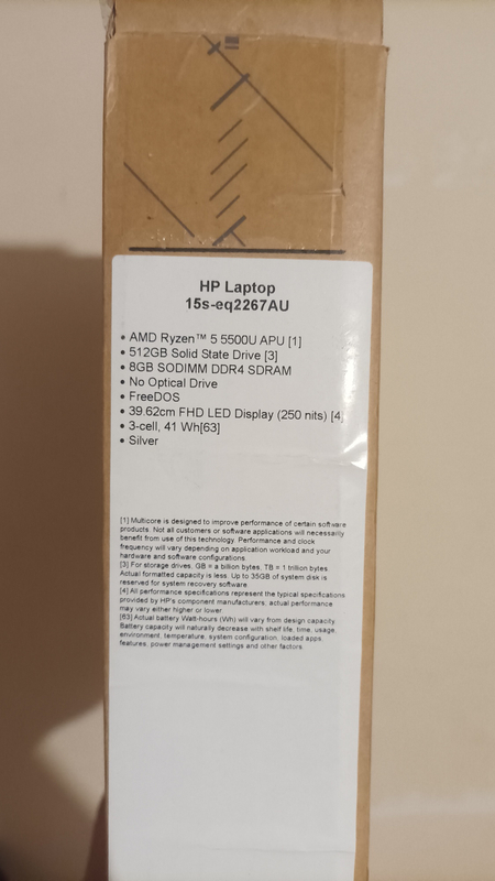 HP loptop 15 s ryzn5 5500