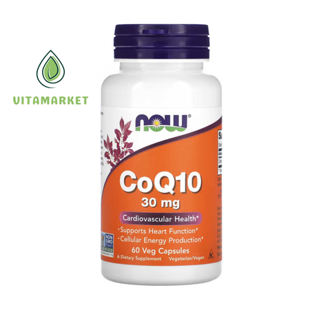 Коэнзим Q10 - NOW Foods, CoQ10, 30 mg, 60 Veg Capsules