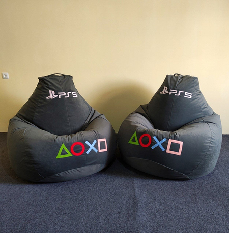 Бескаркасное кресло. Кресло мешок. Бинбэг Бинбег. PlayStation