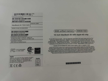 Macbook air M2 8/256 LLA NEW