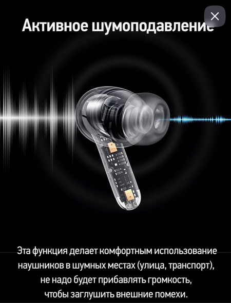 Hoco EQ16 ANC TWS Bluetooth 5.3 наушники с активным шумоподавлением