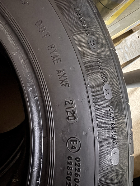 Шины родные от кобальта 195/65R15, пробег 20 тыс