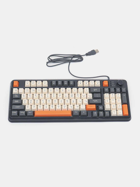 Klaviatura, o\\\'yin, membranali, shovqinsiz, Xunfox k82, simli
