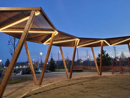 Landshaft arxitekturasi modern dizayn навес