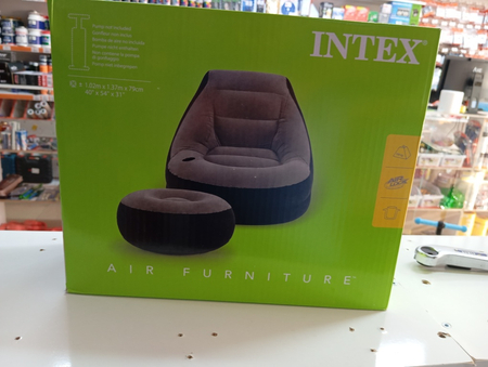 Надувное кресло с пуфиком Ultra Lounge Intex
