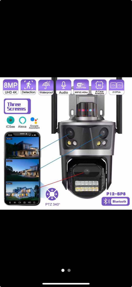 wifi kamera 12 mp uchta kuzli 10 x zoom 150 metri uradi