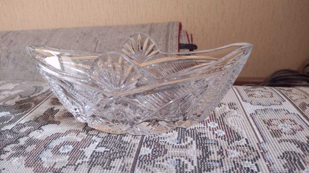 Хрустальная ваза Лодочка (конфетница, салатница)