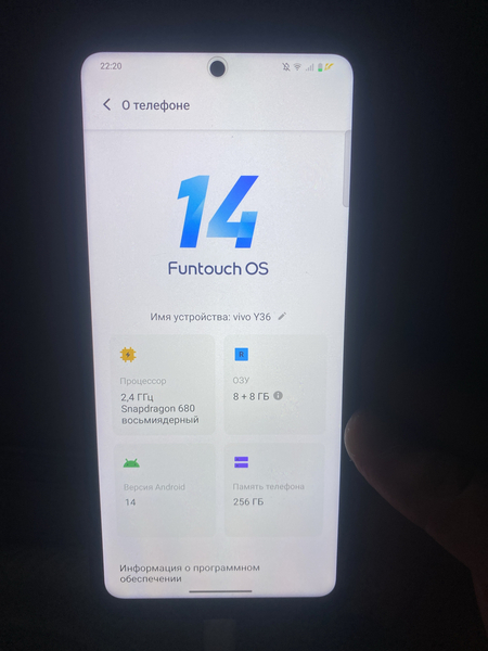 Vivo v36 256gb 8+8operativka