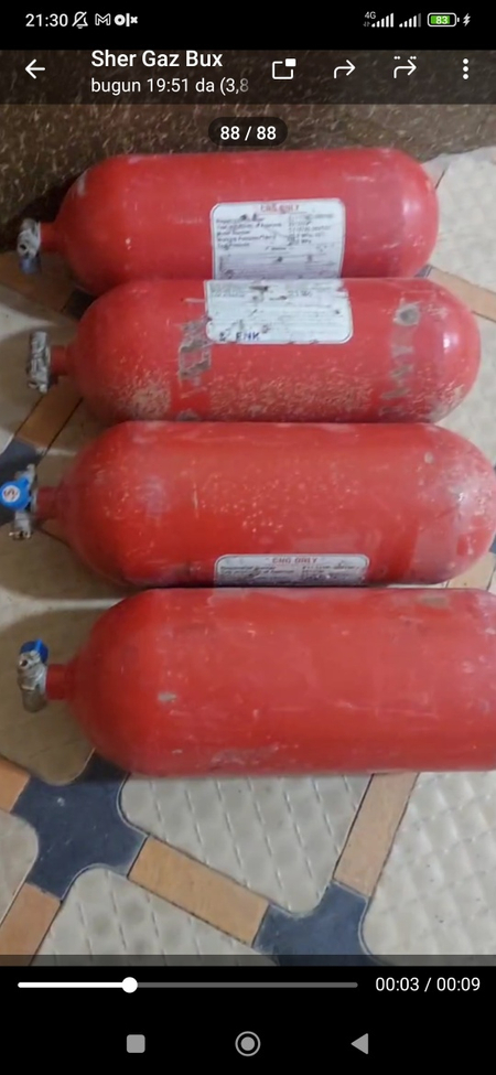 Metan gaz ballon 20 litrlik 2013 yil, Koreya