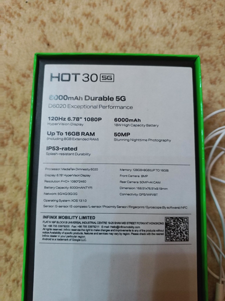 Infinix hot 30 5g 128/16 Igravoy telefon