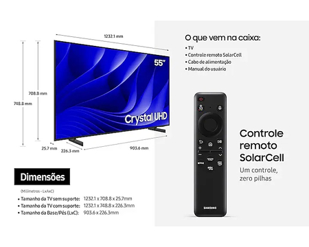 Samsung 55 DU8000 UHD 4 k. (2024).
