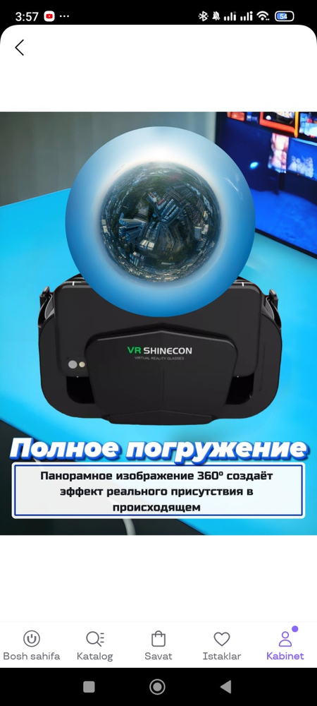 VR Ko'zoynak 360°