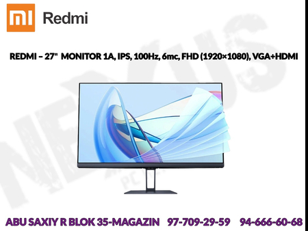 Монитор Xiaomi Redmi Display 1A, 1920x1080, 75 Гц, IPS, New Распродажа