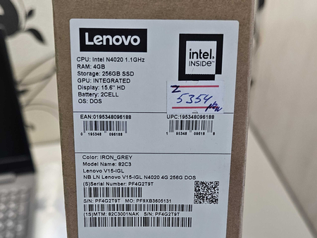 ПРОДАМ Lenovo V15IGL 2024 Офисный Ноутбук DualN4020/4GB/256SSD/15.6\\\
