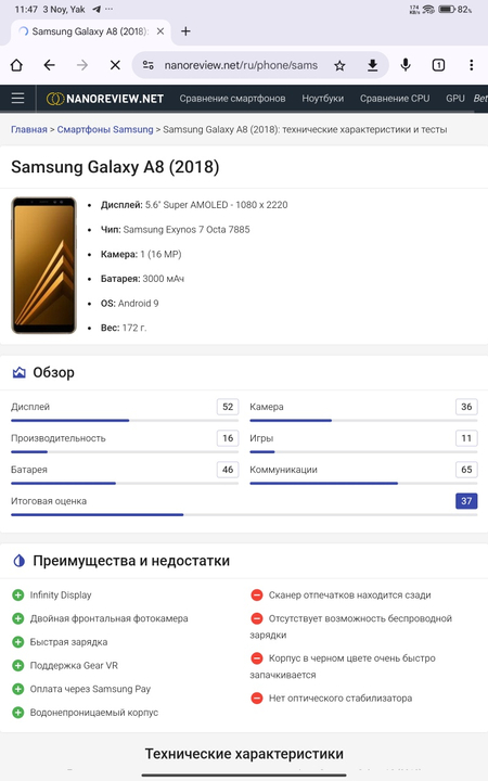 Samsung Galaxy A8 2018    32gb