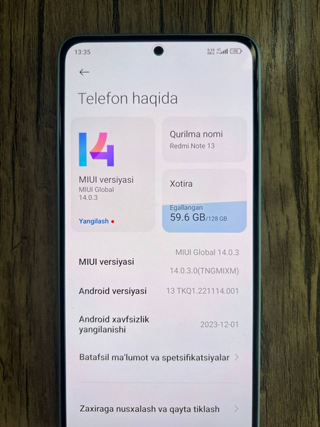 Sotiladi redmi note13
