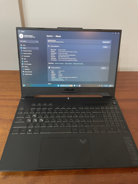 ASUS TUF GAMING F15 IntelCore i7 12700H/16GB/512GB/RTX4050/144Hz