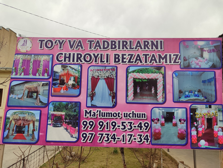 To'y va tadbirlarni chiroyli bezatamiz 24/7