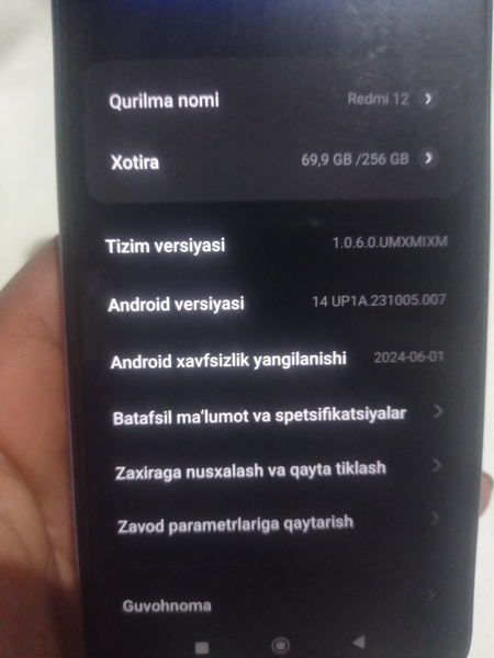 Redmi 12 2024 yangi tel