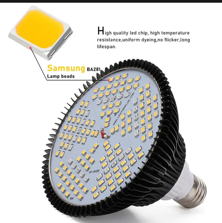 Фитолампа 100 W  Led Grow Light E27 полный спект