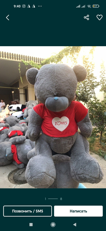 Teddi Tediy bear ayiqchalar (30sm 3metr)