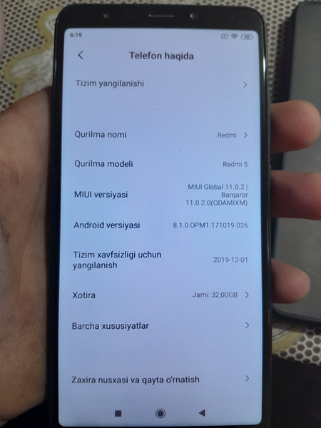 Xiamo redmi 5 ishlashi zor